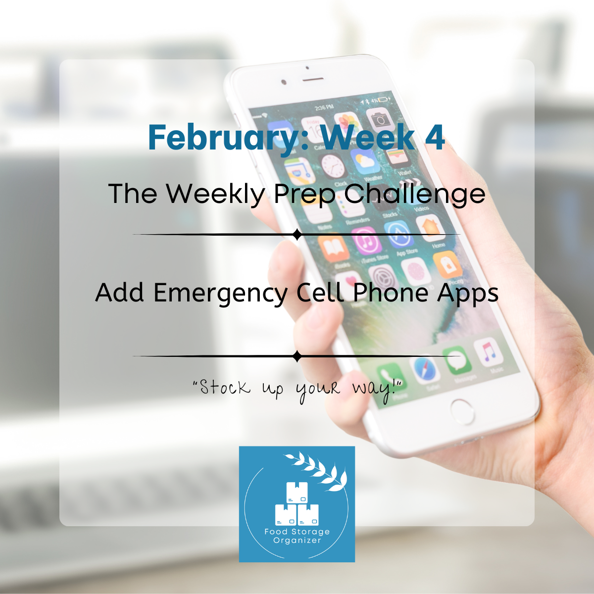 Add Emergency Cell Phone Apps • February Prep Challenge #4