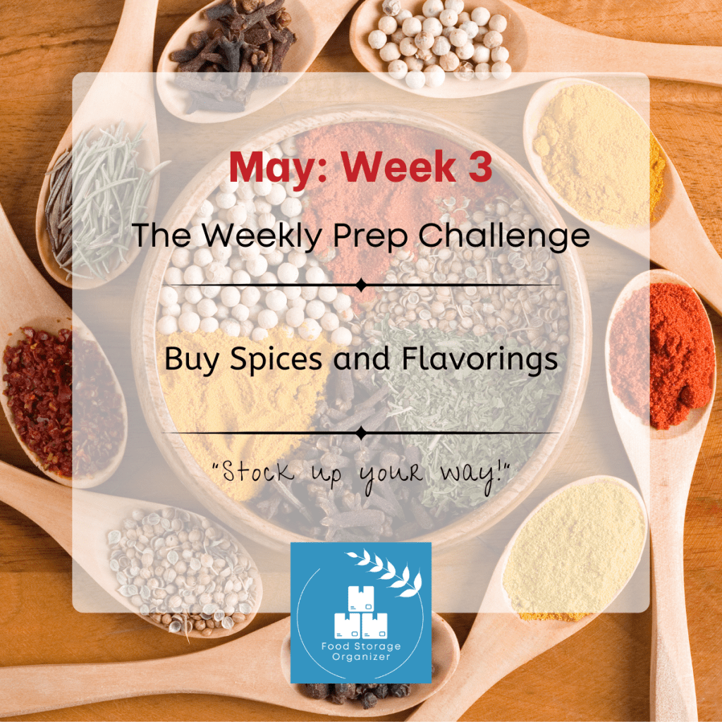 Buy Spices and Flavorings • May Prep Challenge #3